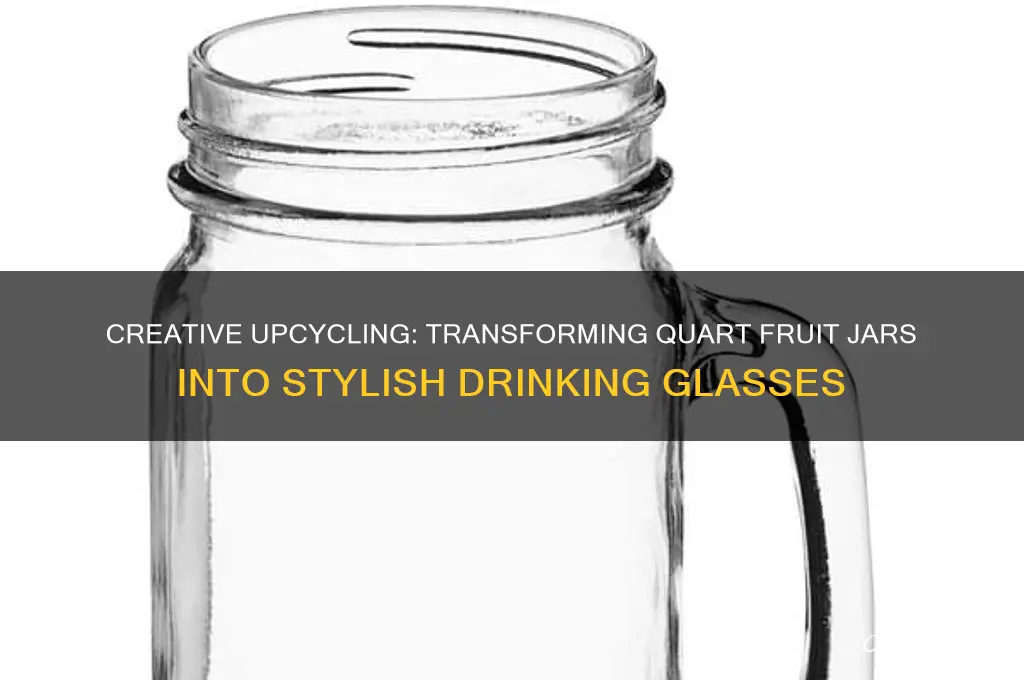 Creative Upcycling: Transforming Quart Fruit Jars Into Stylish Drinking ...
