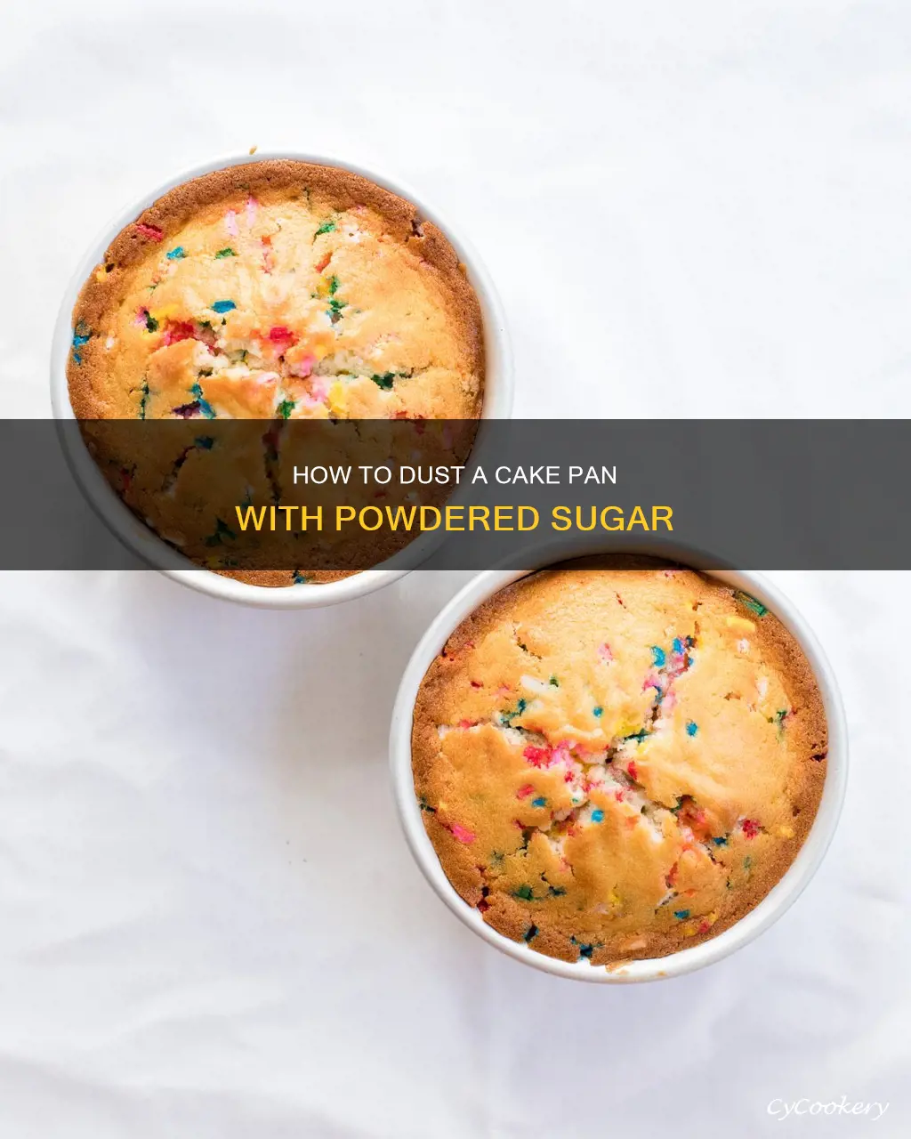 How To Dust A Cake Pan With Powdered Sugar | CyCookery