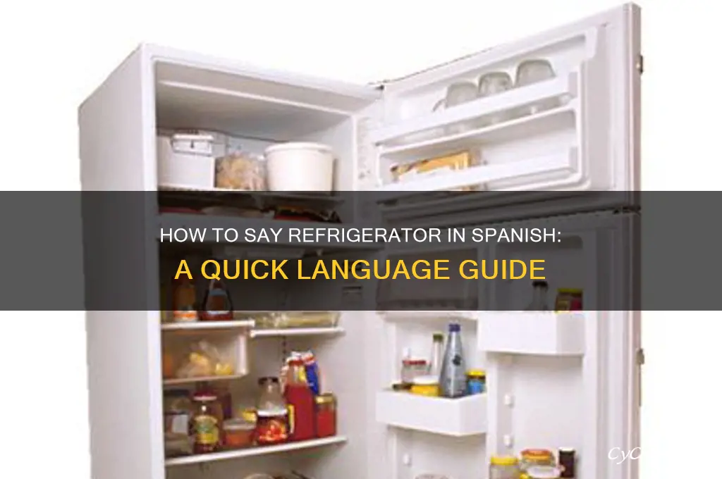 How To Say Refrigerator In Spanish: A Quick Language Guide | CyCookery