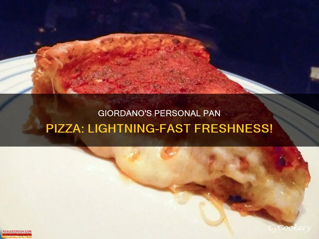 Giordano's Personal Pan Pizza: Lightning-Fast Freshness! | CyCookery
