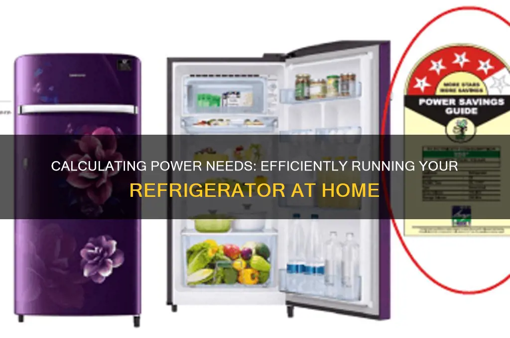 Calculating Power Needs: Efficiently Running Your Refrigerator At Home ...