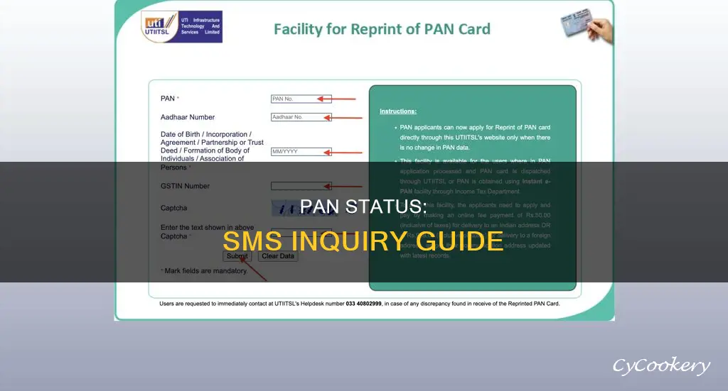 Pan Status: Sms Inquiry Guide | CyCookery