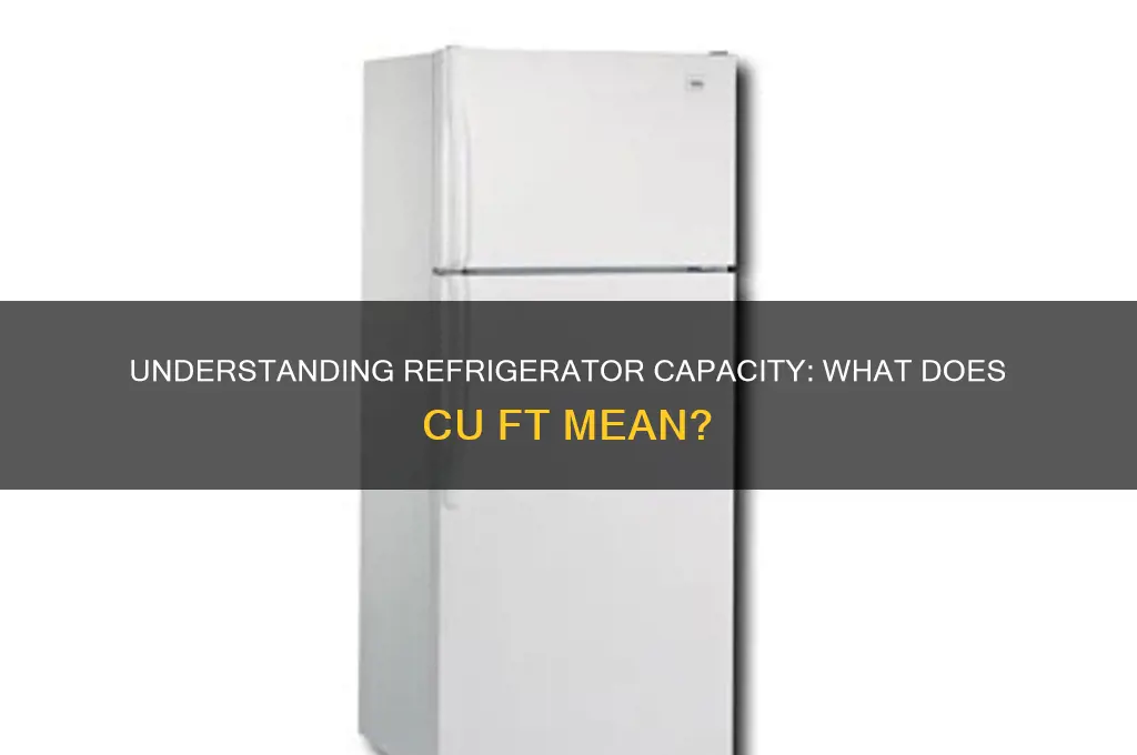 Understanding Refrigerator Capacity: What Does Cu Ft Mean? | CyCookery